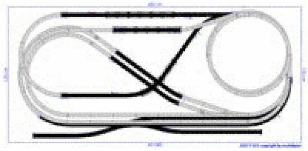 modellplan - Fleischmann H0 Profi-Gleis Gleisplan 260 X 120 cm
