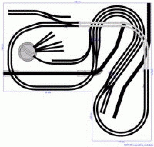 modellplan - Fleischmann H0 Profi-Gleis Gleisplan 300 X 280 cm